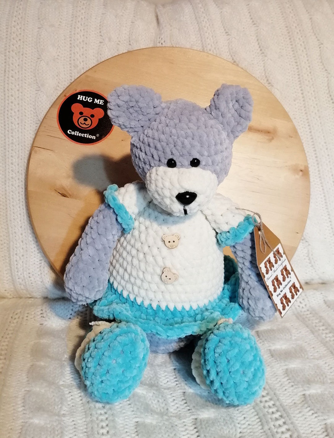 Cute Teddy Bear as an Amigurumi Toy for Your Child. A Sensory Plush for ...