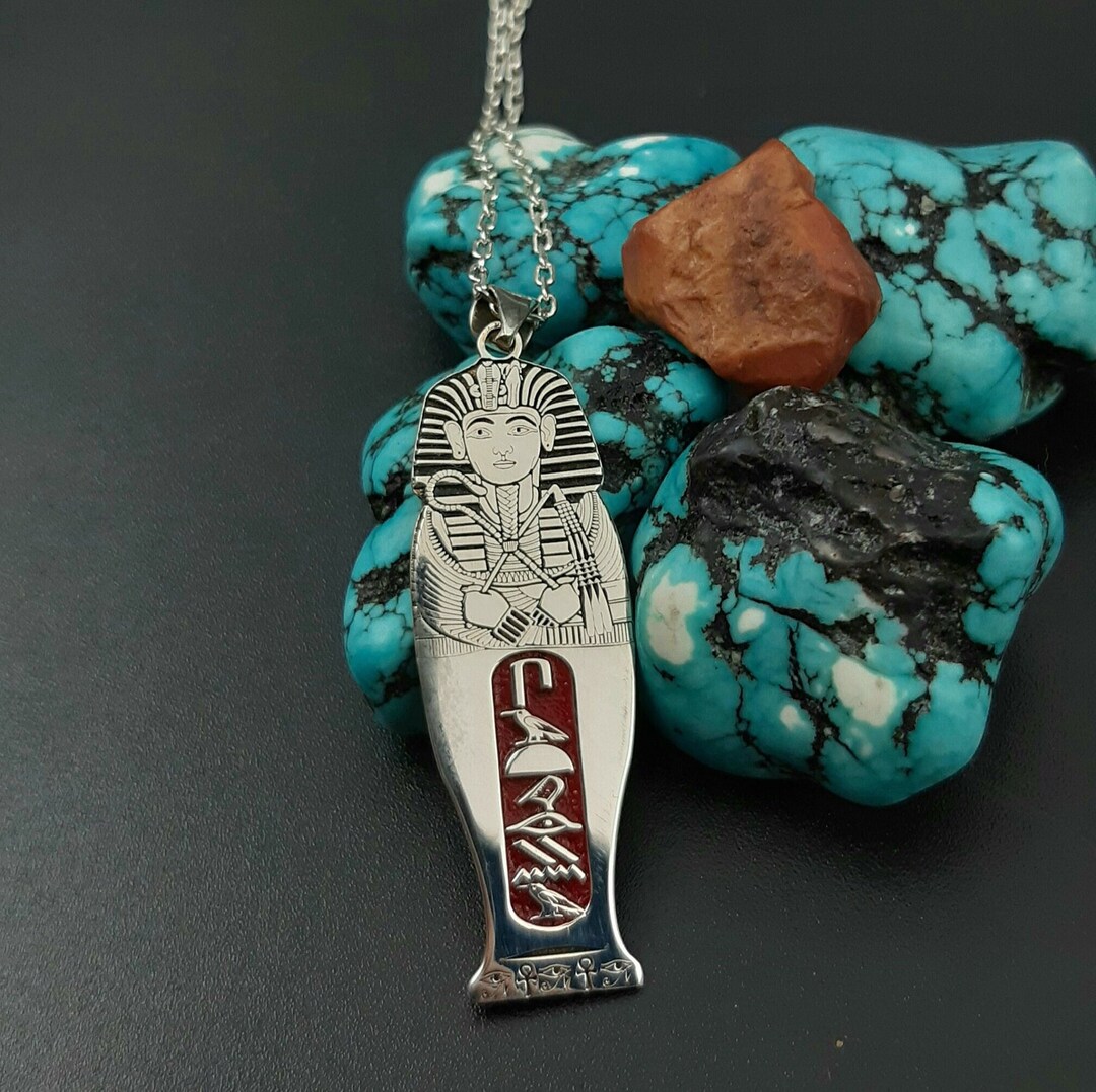Tutankhamun Cartouche Necklace Mummy Ancient Egypt - Etsy