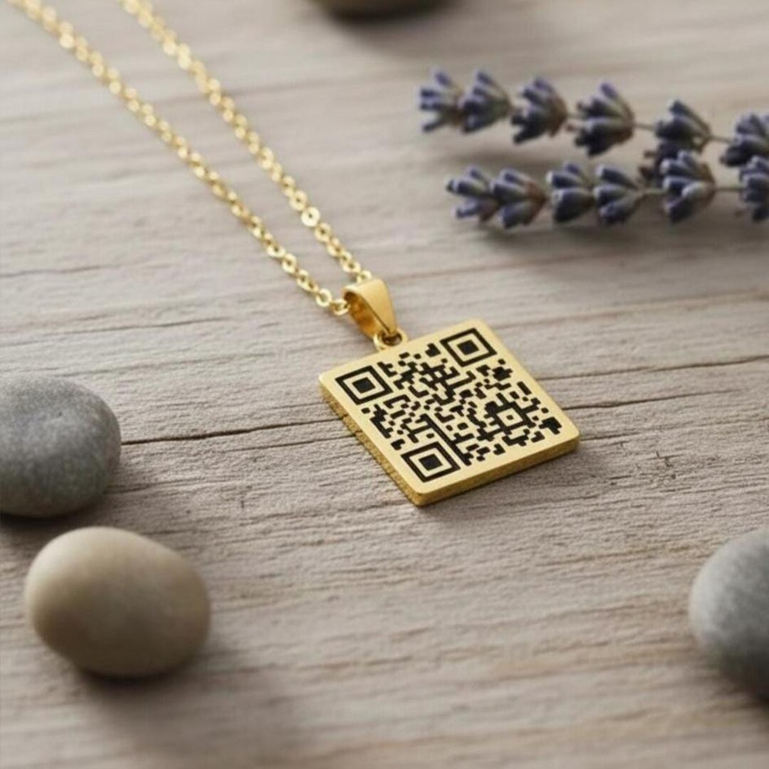 Sterling Silver Custom QR Code Necklace – Personalized Scannable ...