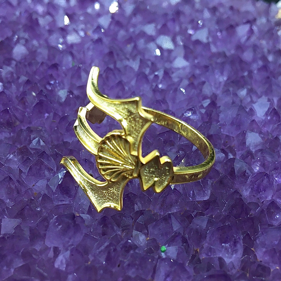 Oxidized Sterling Silver Poseidon Trident Ring & Earring Set - Greek ...