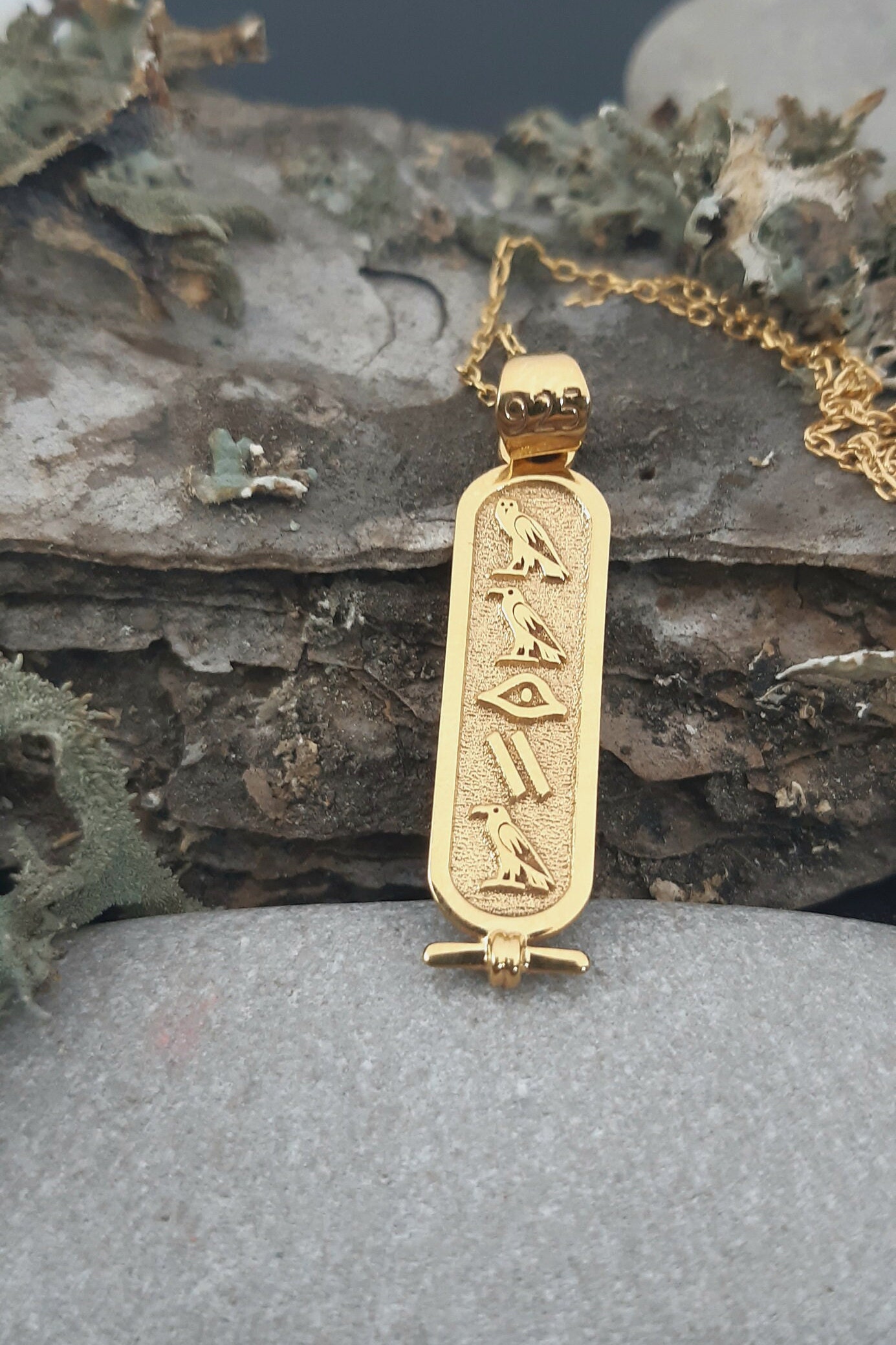 Egyptian Cartouche Necklace, Custom Made Cartouche Pendant, Silver ...