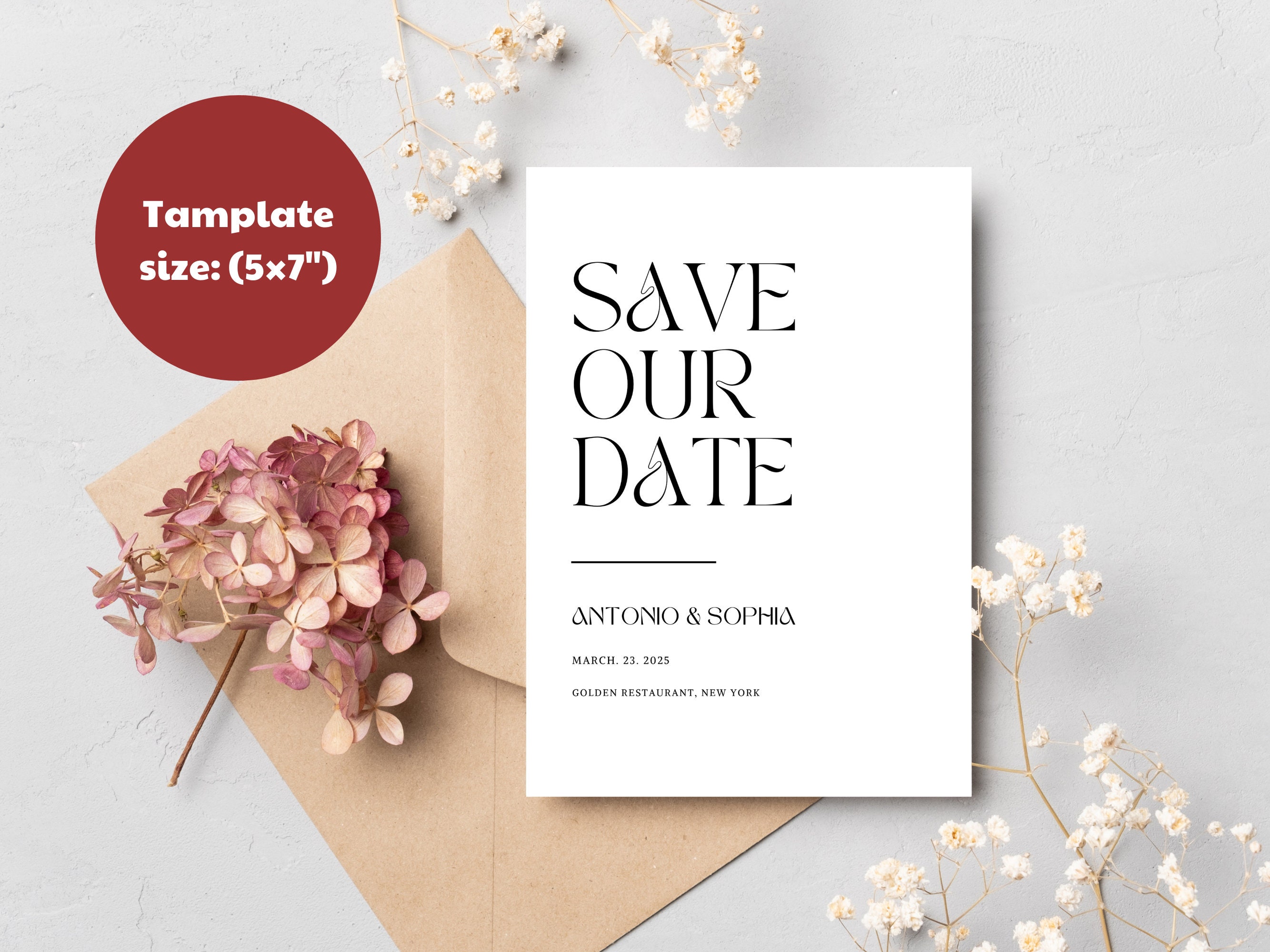 Digital Wedding Invitation Template, Printable Wedding Invitation ...