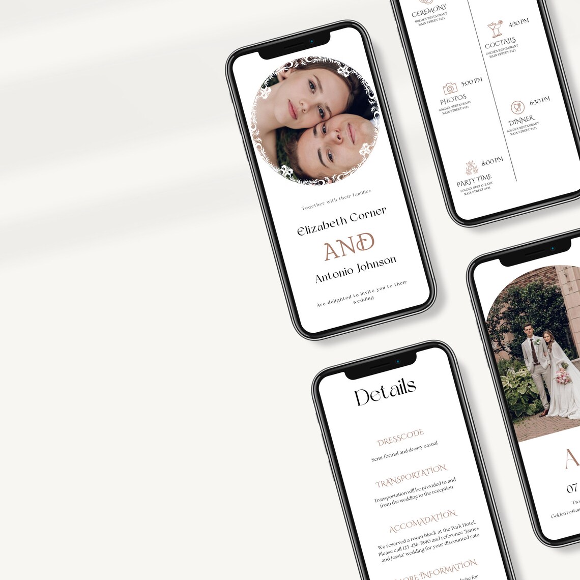 Wedding Animated Digital Invitation, Phone Wedding Invite, Electronic ...