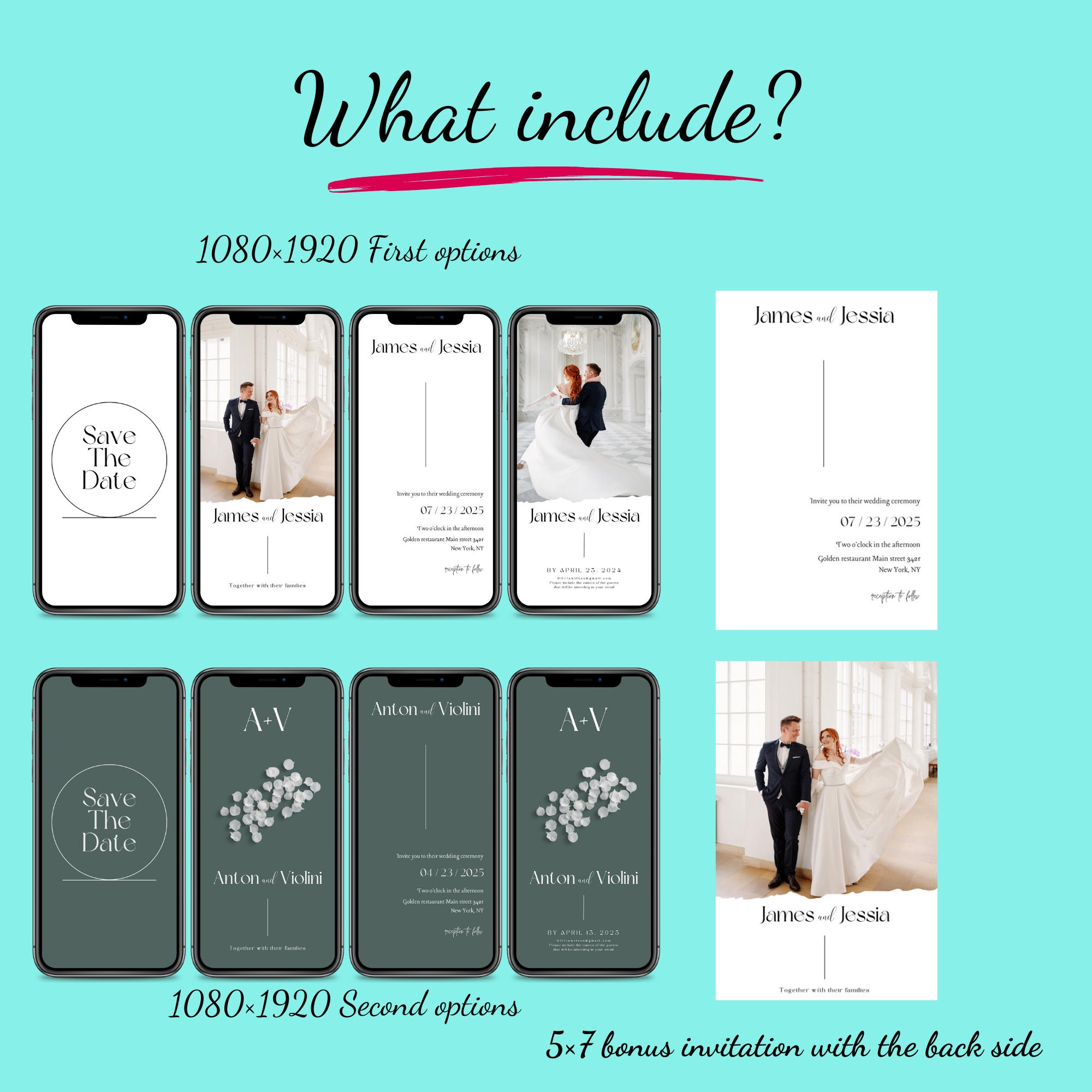 Digital Save the Date Video Invitation Tamplate, Animated Wedding ...