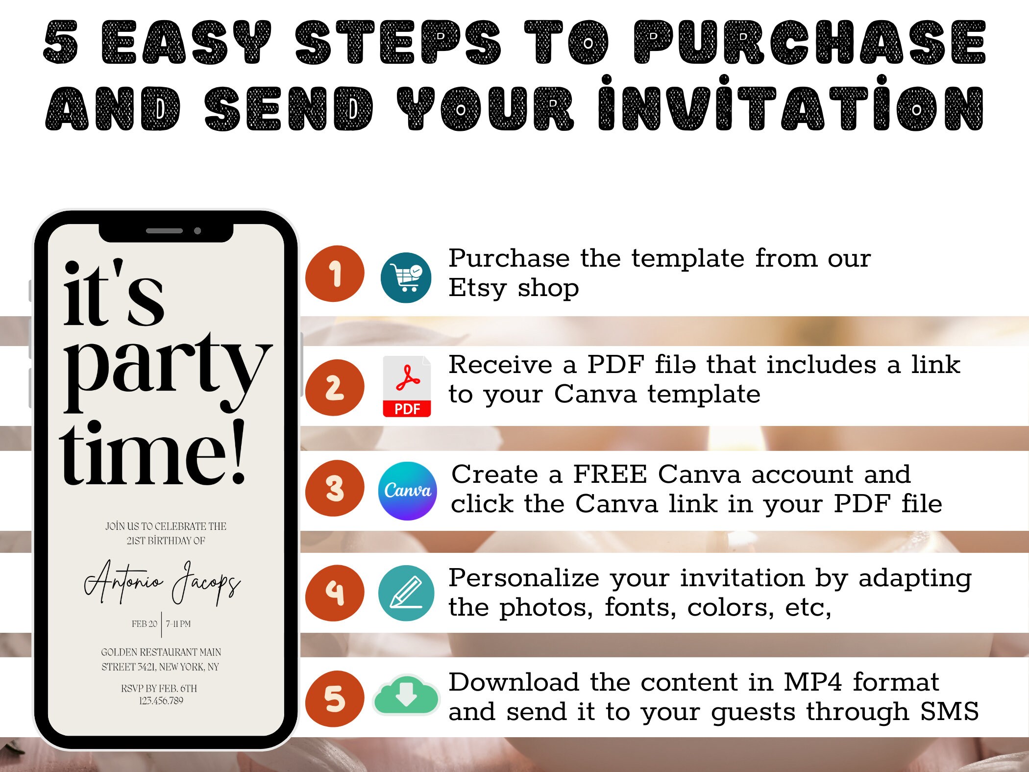 Electronic It's Party Time Invitation, Animated Birthday Invitation ...