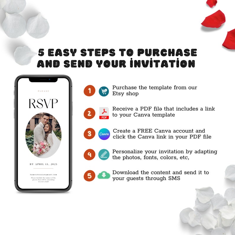 Wedding Animated Digital Invitation, Phone Wedding Invite, Electronic ...