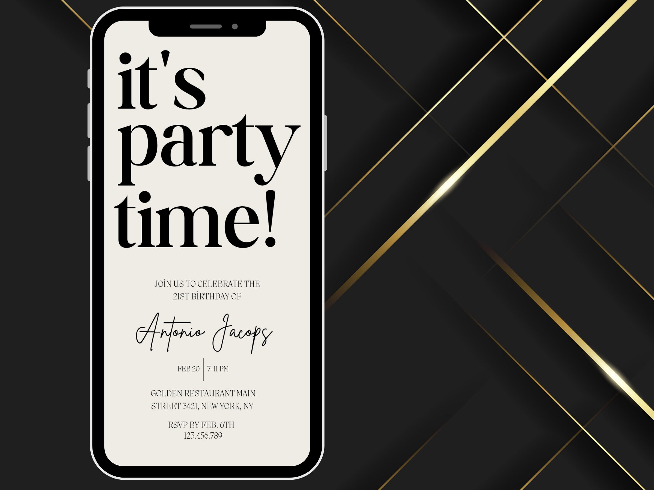 Electronic It's Party Time Invitation, Animated Birthday Invitation ...