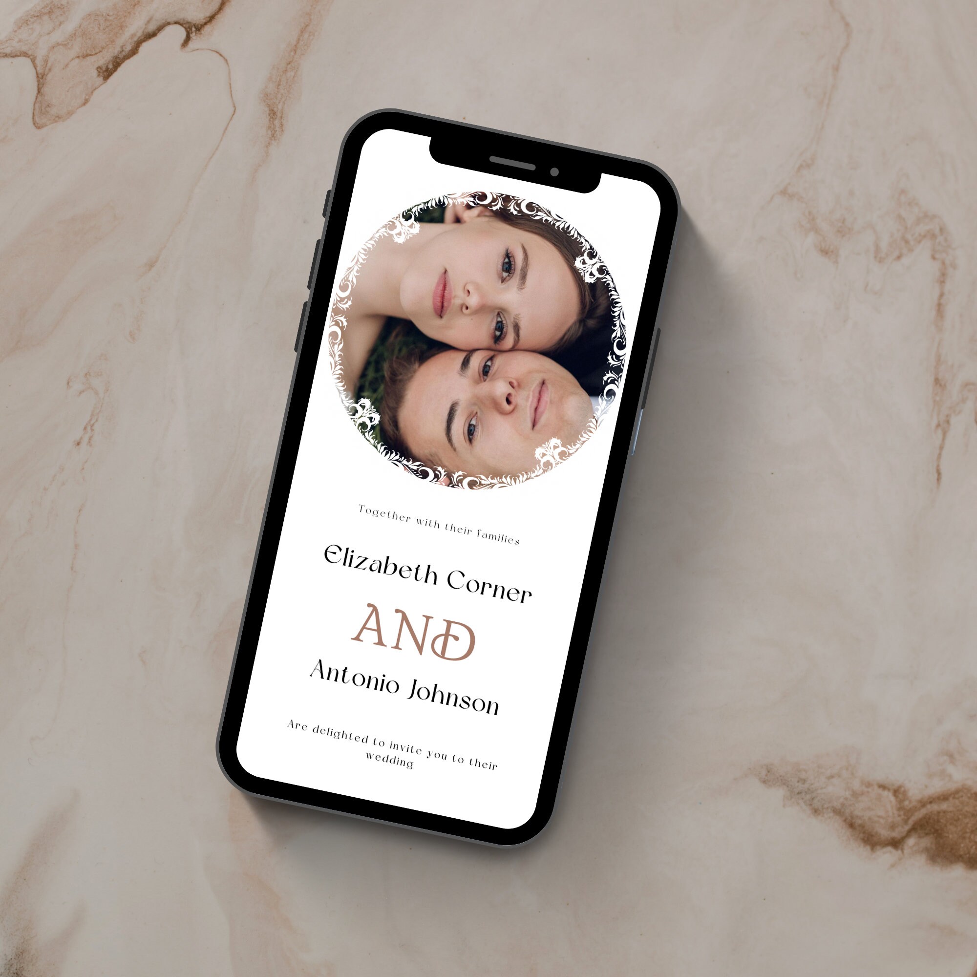 Wedding Animated Digital Invitation, Phone Wedding Invite, Electronic ...