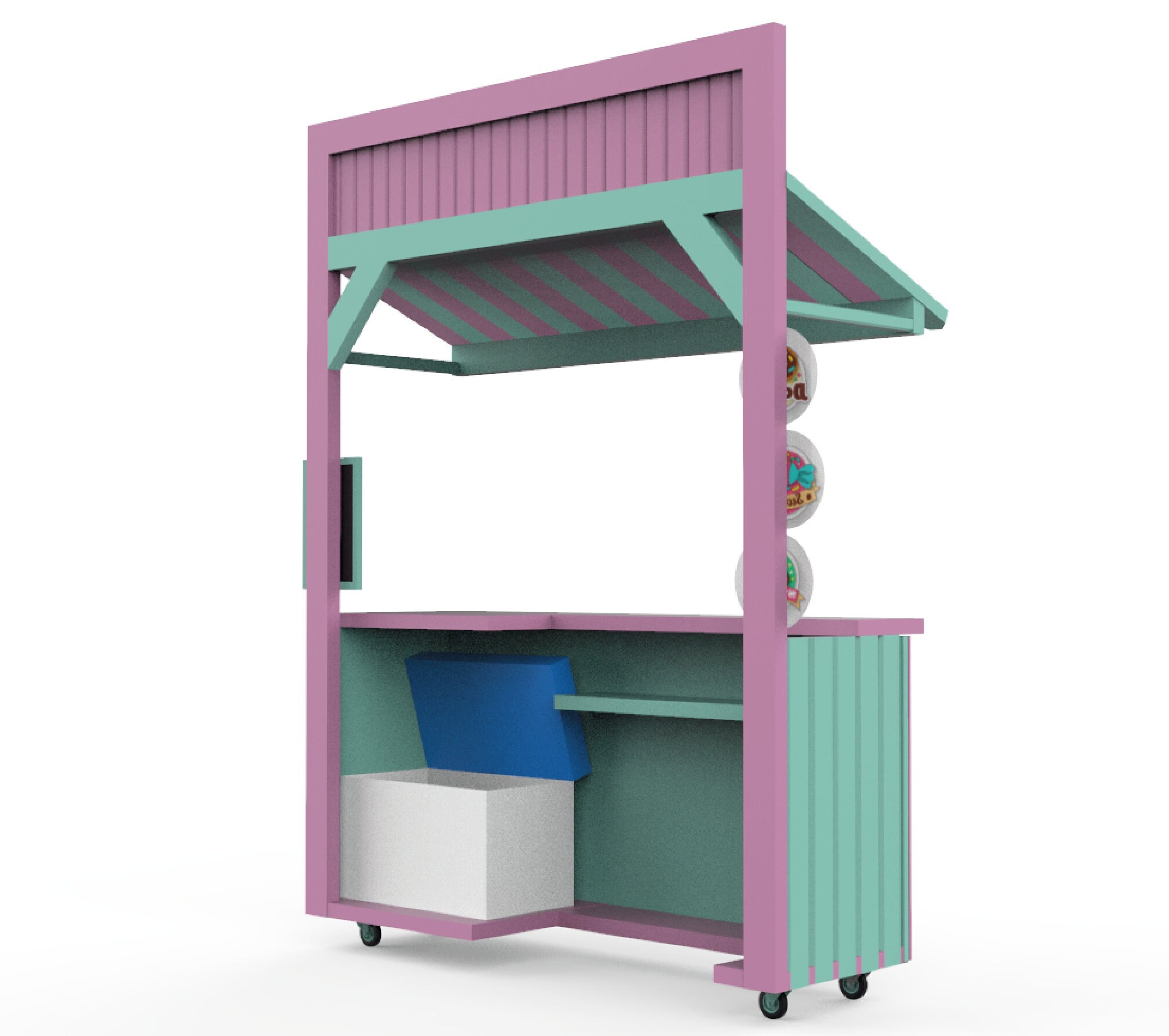 Lemonade Stand DIY - Play Store - Business Cart With Wheels - Ice Cream ...