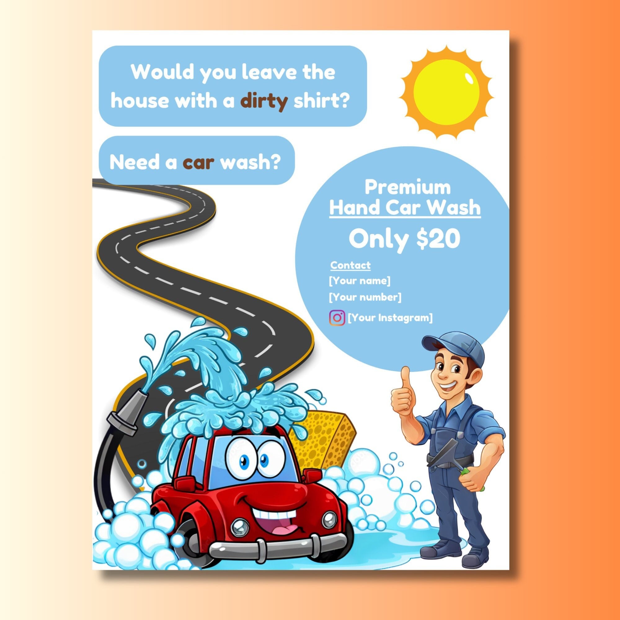 Car Wash Business Flyers Car Wash Business Flyer Design PSD Template