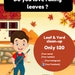 Leaf Clean-up Flyer Teens Autumn Fall Leaves Lawn Business Custom and ...
