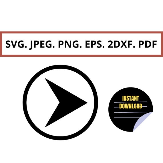 Arrow Point Sign Circle Svg arrow Svgsvg Png Dxf Jpeg - Etsy