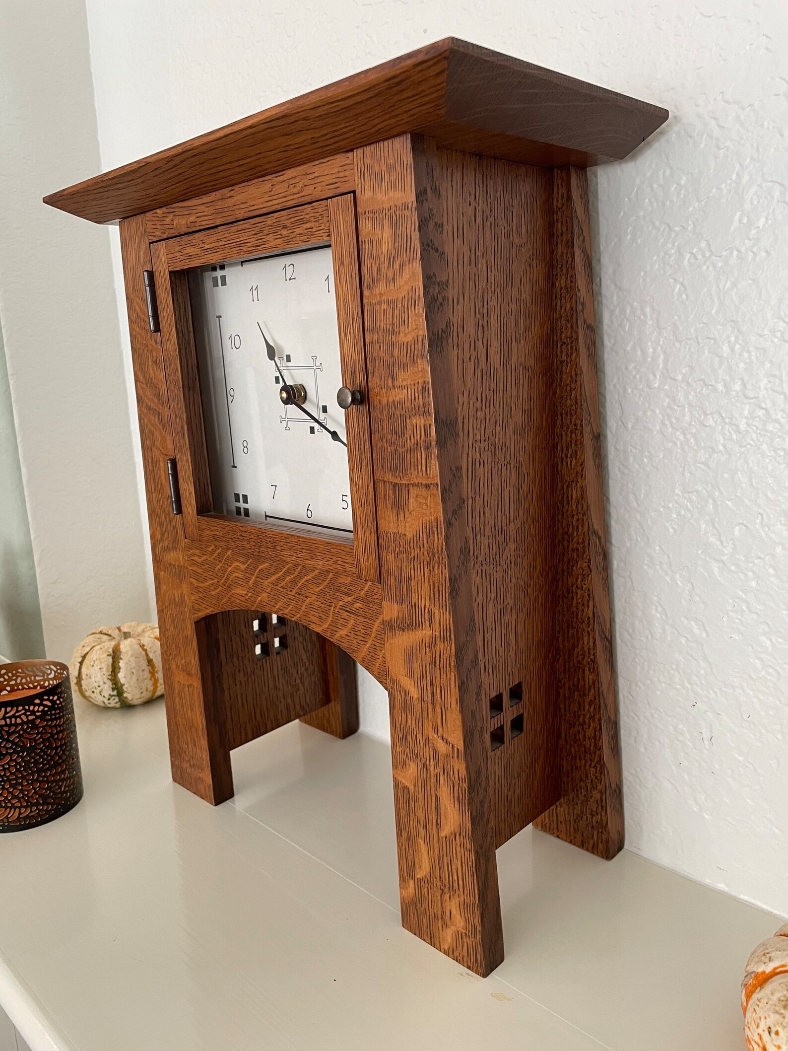 Mission/craftsman/arts & Crafts Arched Clock - Etsy