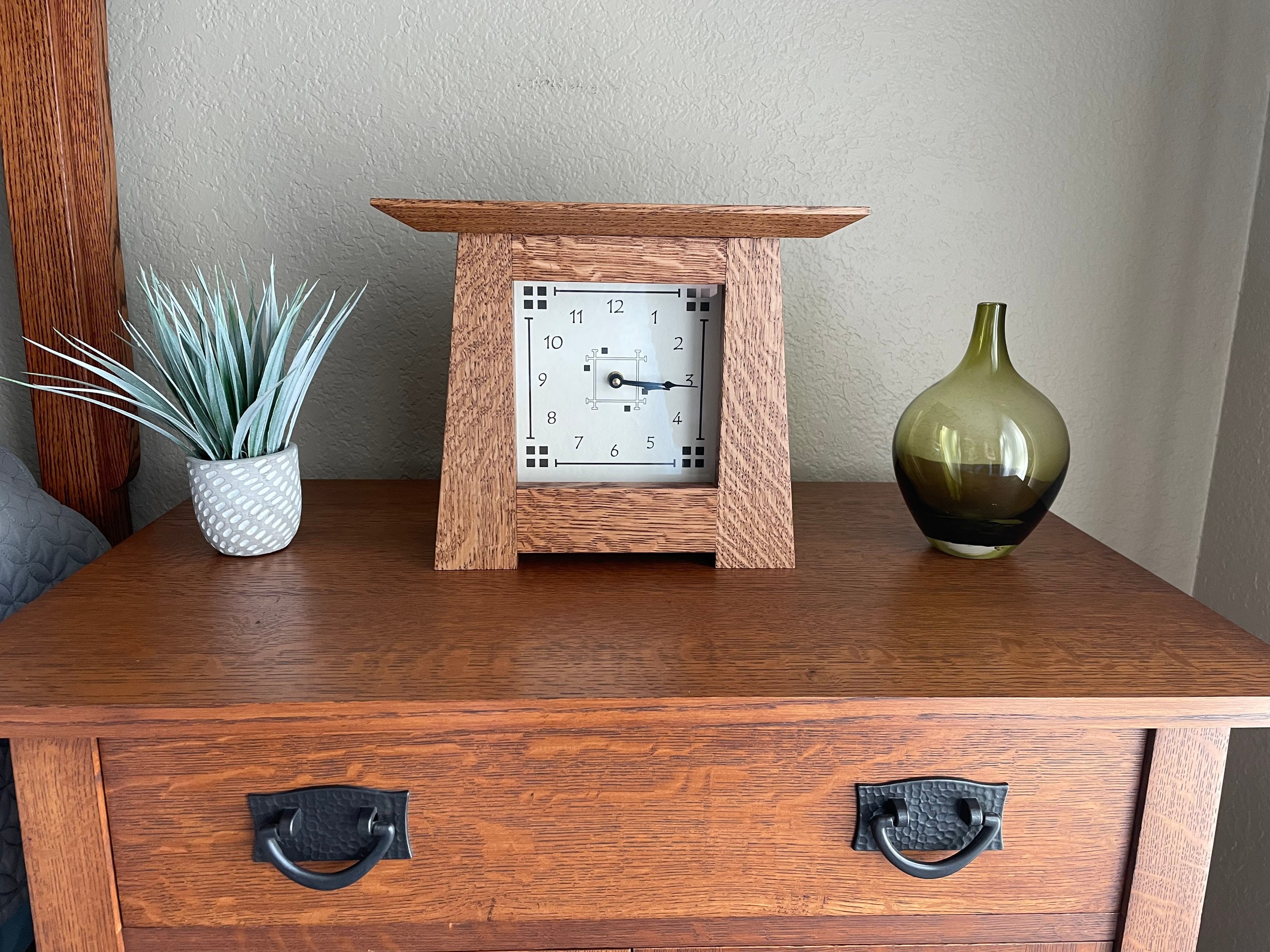 Mission/craftsman/arts & Crafts Mantle Clock - Etsy