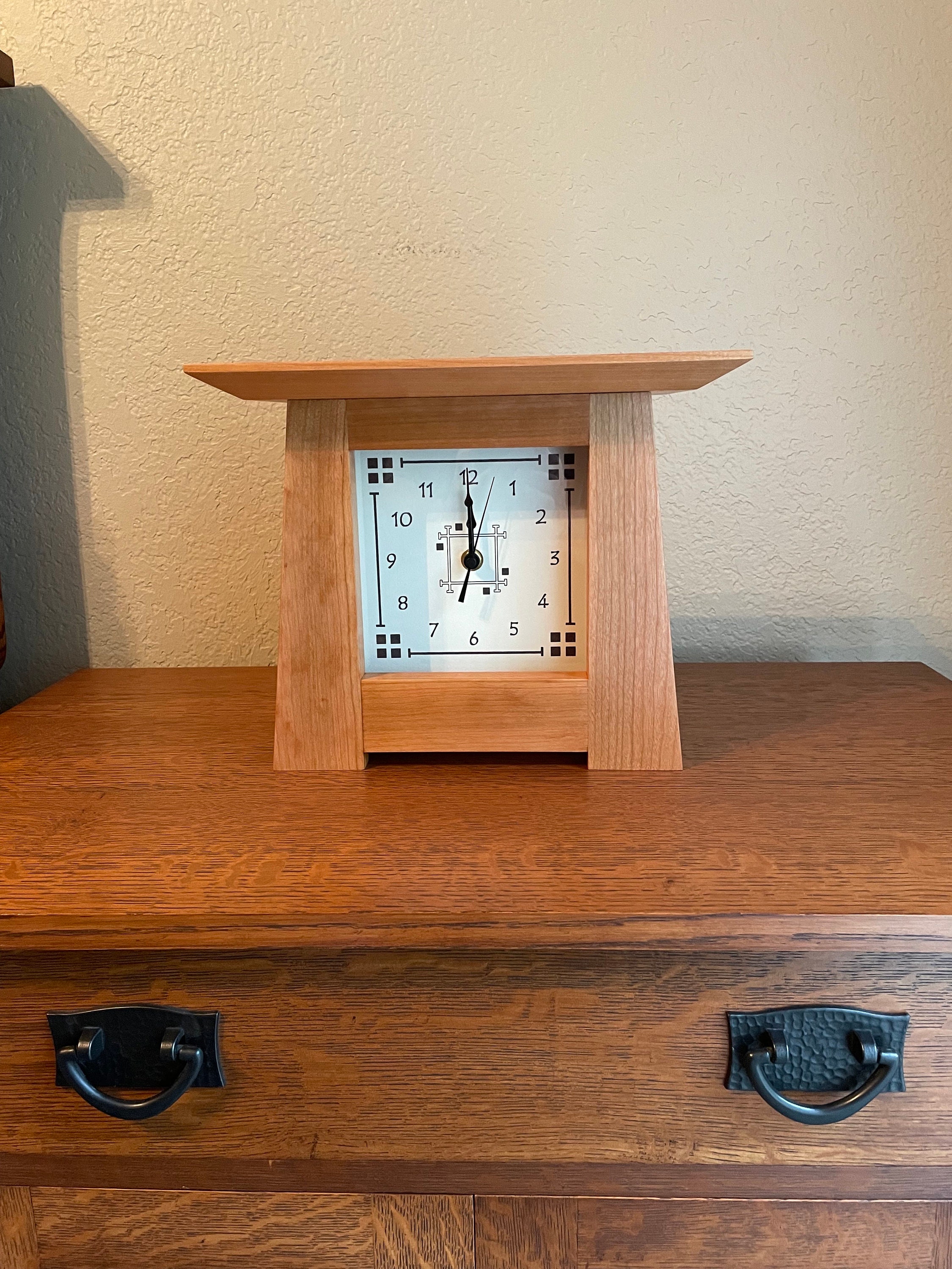 Mission/craftsman/arts & Crafts Mantle Clock - Etsy