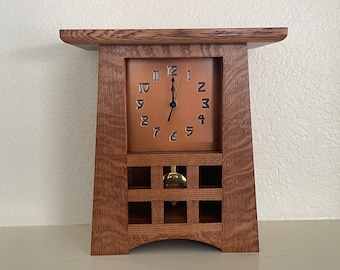 Oak Collection / Craftsman Style / Mission / Arts & Crafts Mantel Clock ...