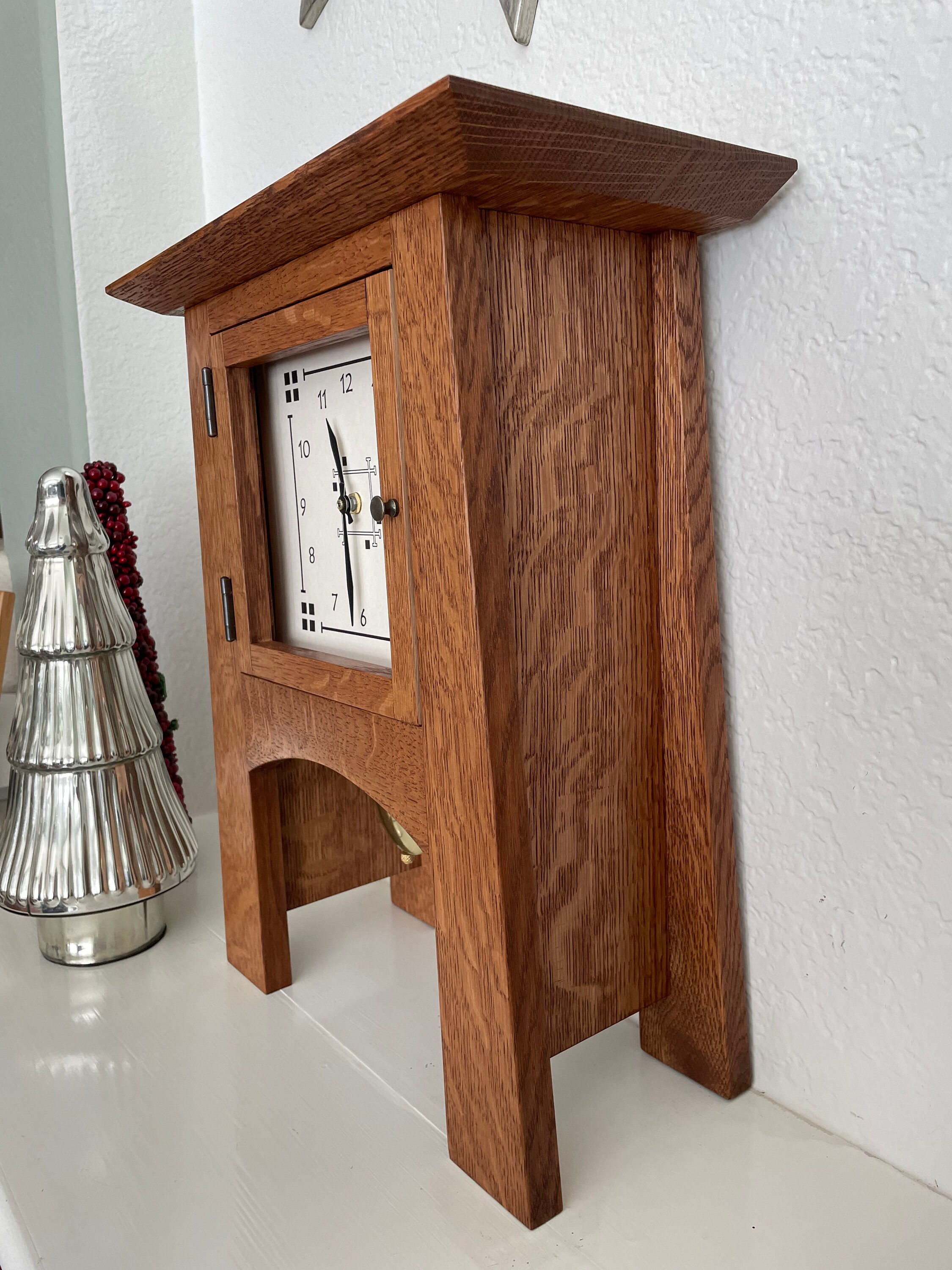 Mission/craftsman/arts & Crafts Arched Clock | Etsy