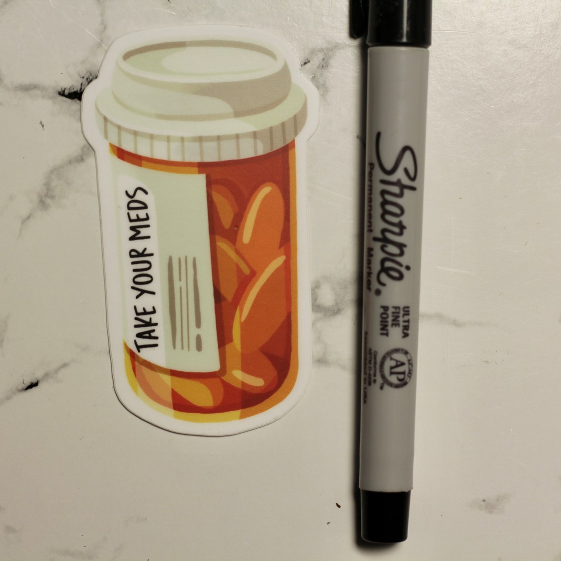 Pill Case With Reminder to Take Medication Sticker Vinyl Die Cut ...