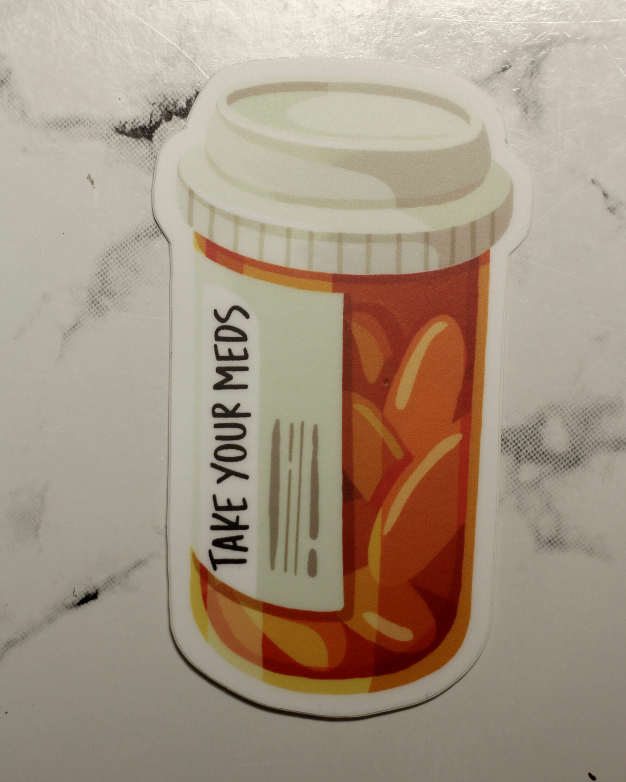 Pill Case With Reminder to Take Medication Sticker Vinyl Die Cut ...