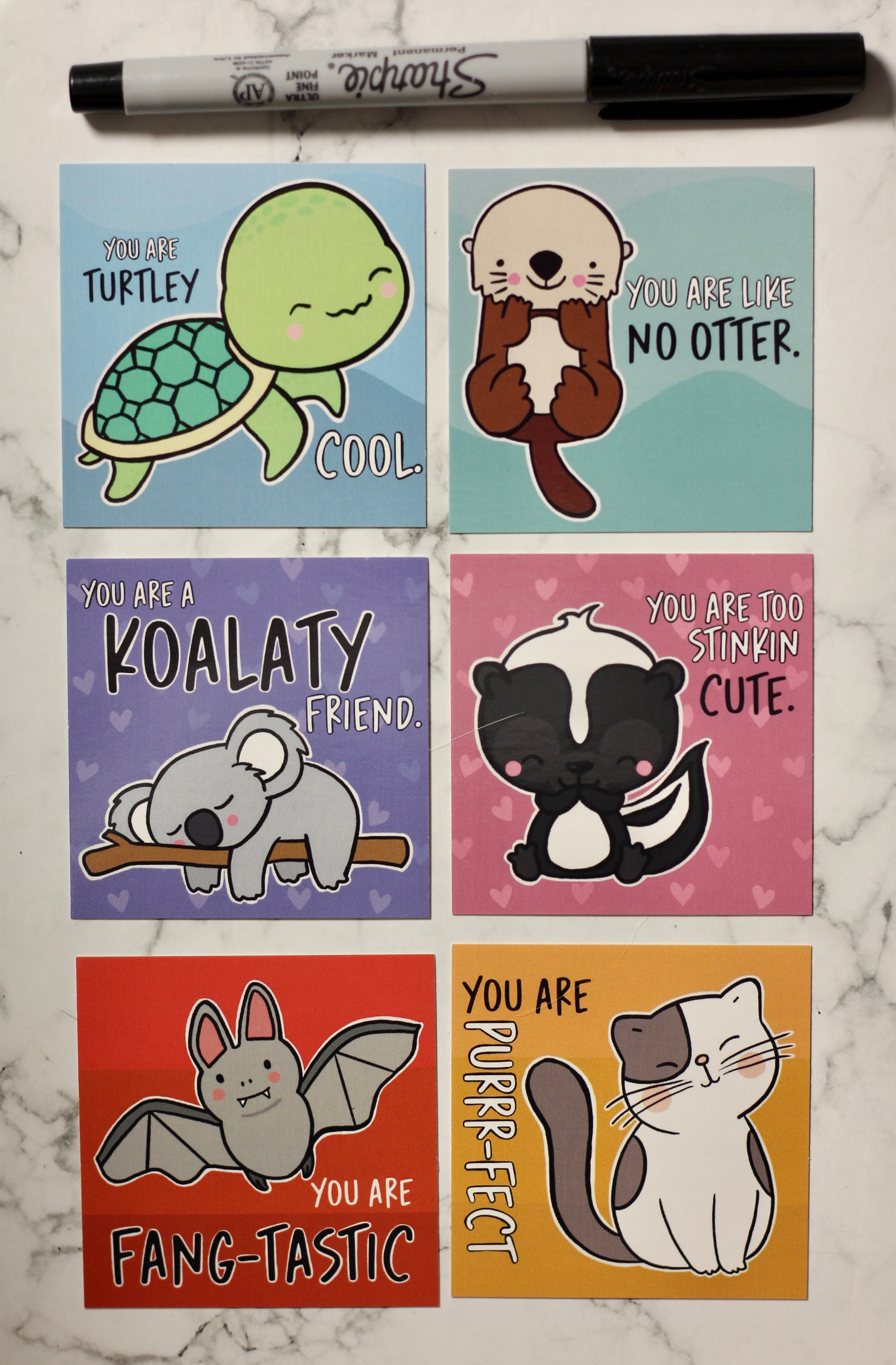 Class Set of Valentines Day Cards for Kids With to and From Backs 30 ...