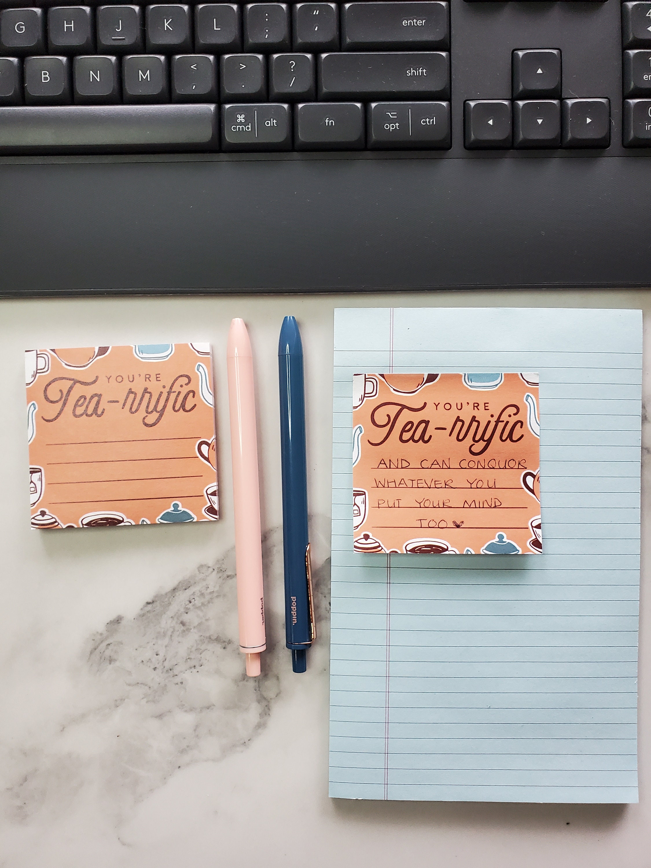 Coffee Tea Cafe Themed Sticky Notes Latte to Do Tea-rrific Cute Sticky ...