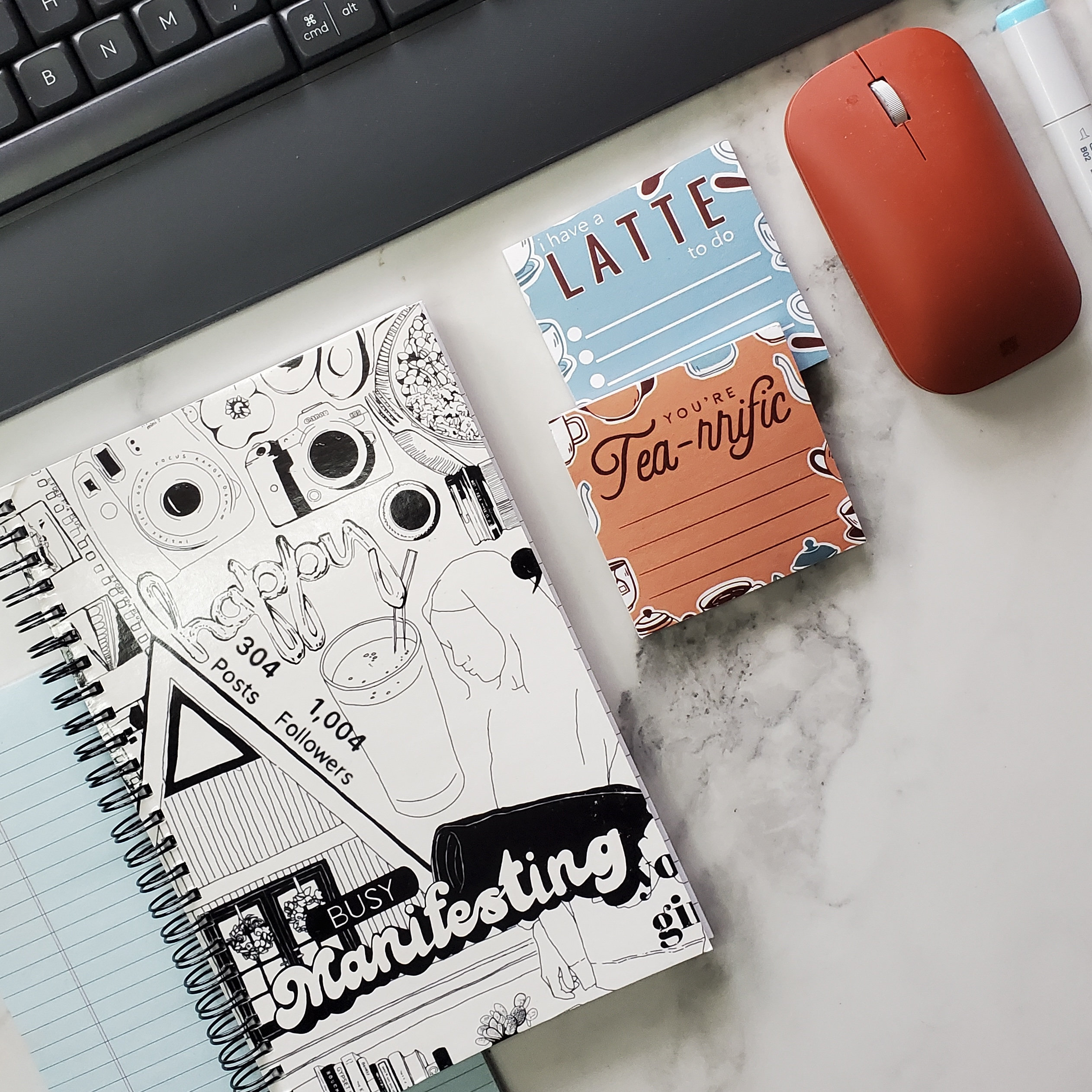 Coffee Tea Cafe Themed Sticky Notes Latte to Do Tea-rrific Cute Sticky ...