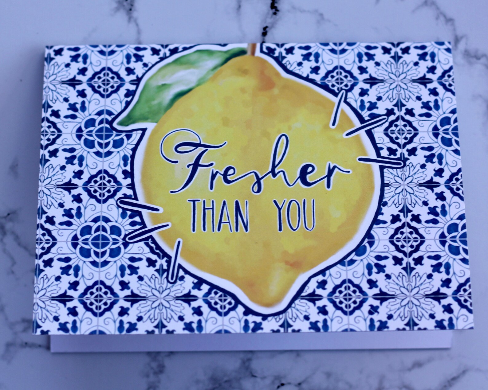 Graphic Lemon Greeting Card With Envelope Blank Inside - Etsy