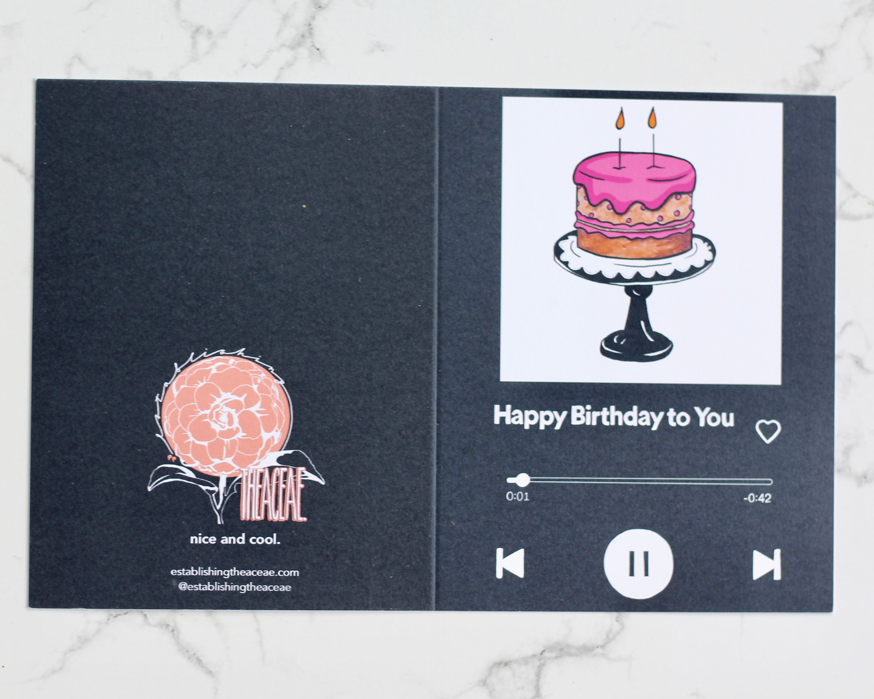 Graphic Spotify Happy Birthday to You Song on a Birthday Card - Etsy Canada