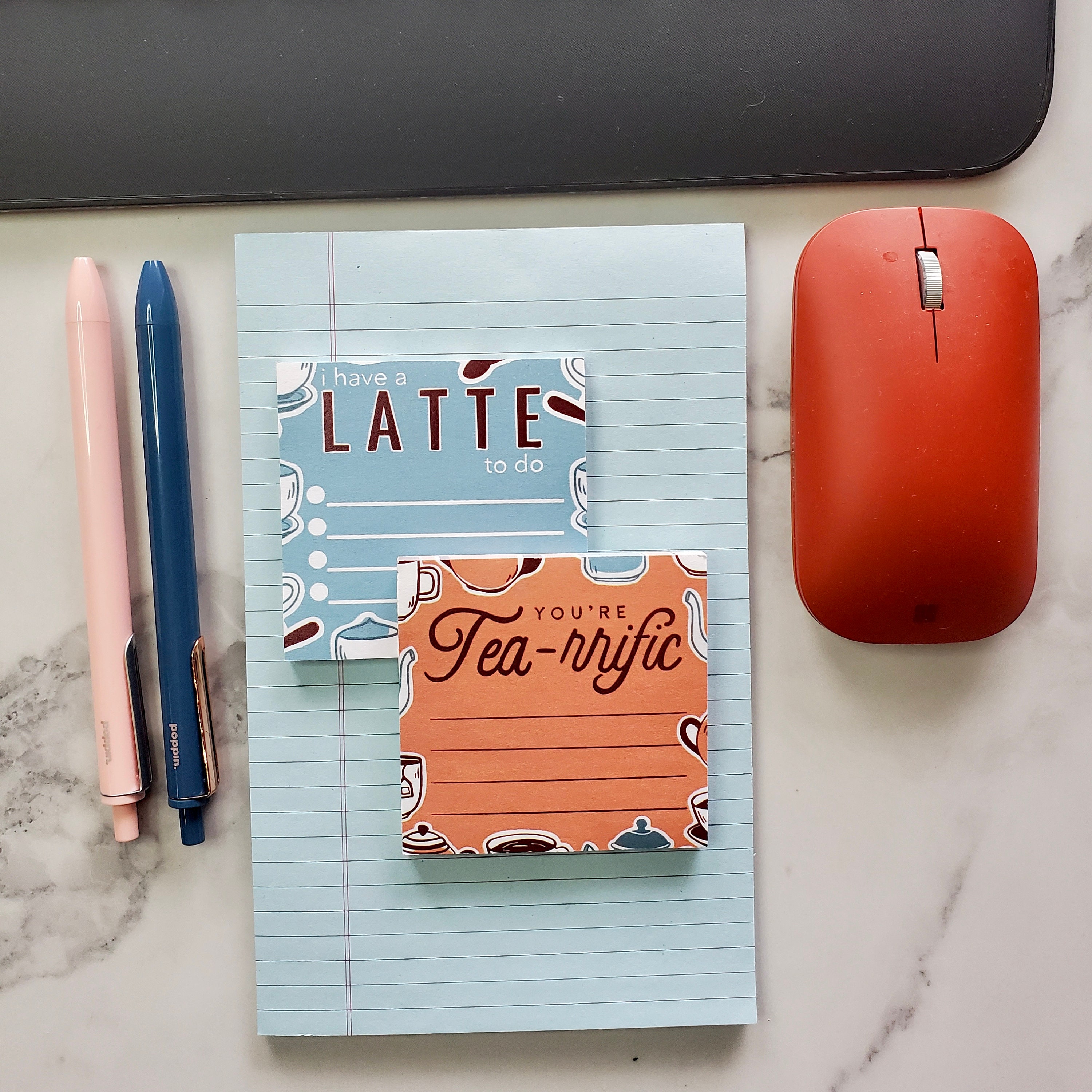Coffee Tea Cafe Themed Sticky Notes Latte to Do Tea-rrific Cute Sticky ...