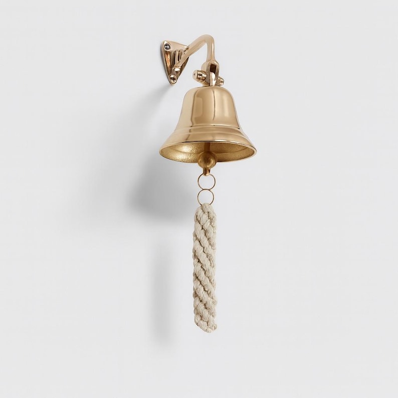 Personalized Brass Bell | Custom Engraved Wall Bell | Nautical Ship ...