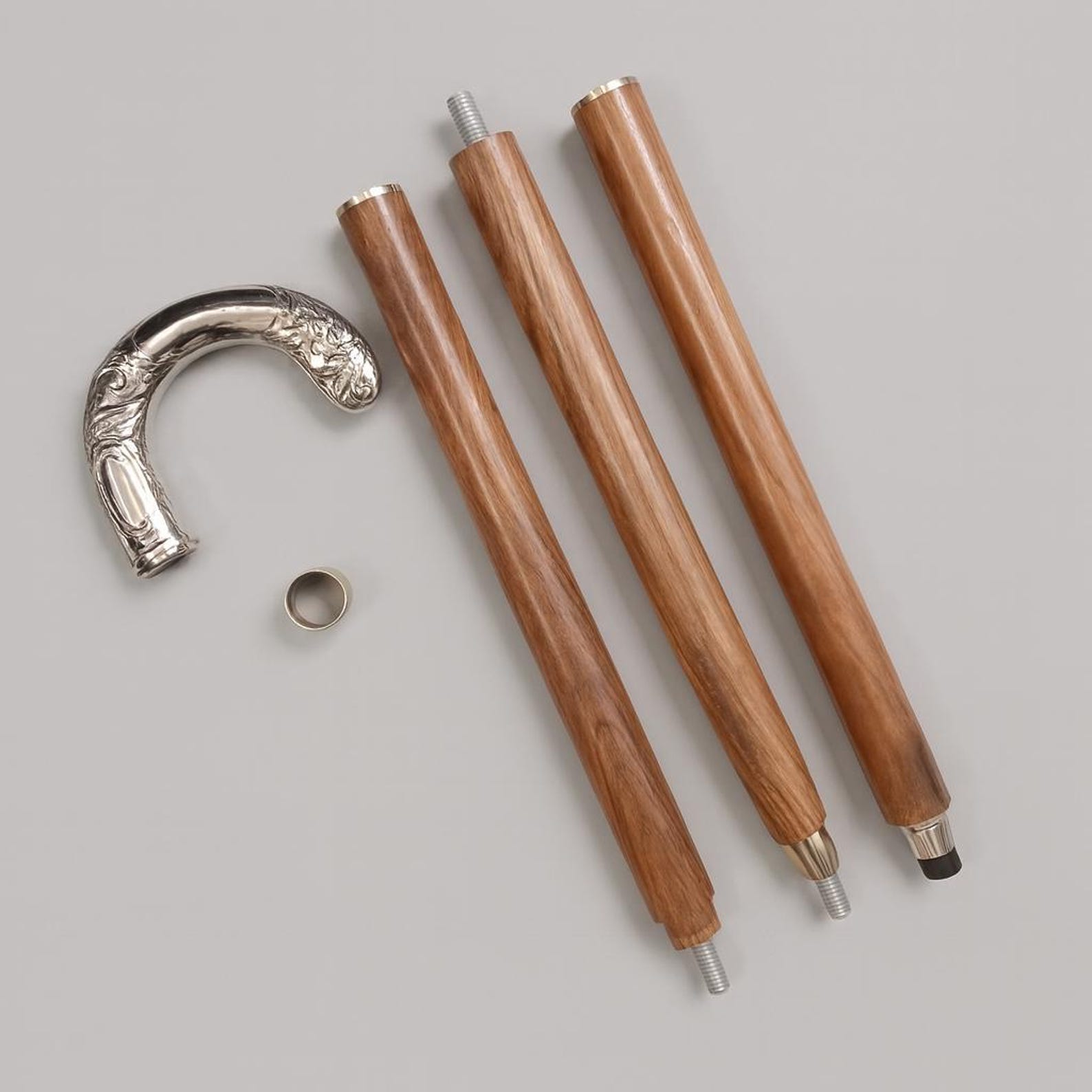 Brass Walking Stick, Detachable Sections Personalized Engraved Gift for ...