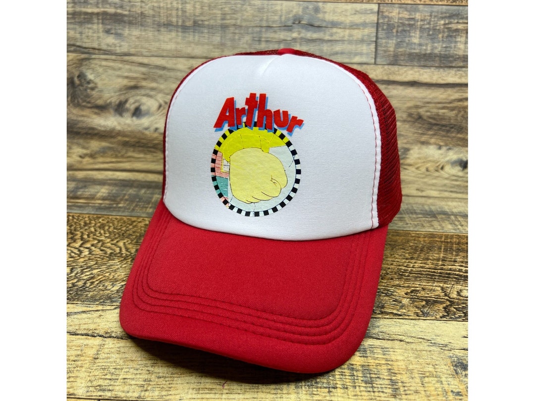 Arthur Mens Trucker Hat Red Snapback 90s Retro Nostalgic TV - Etsy