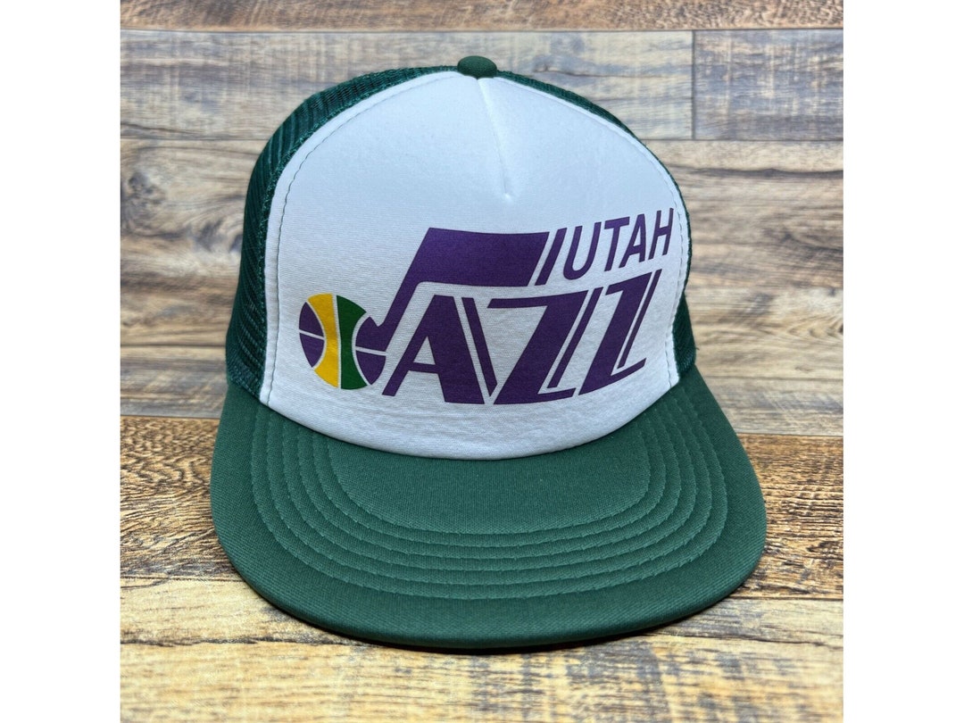 Retro Utah Jazz Mens Trucker Hat Green Snapback 1974 Vintage - Etsy