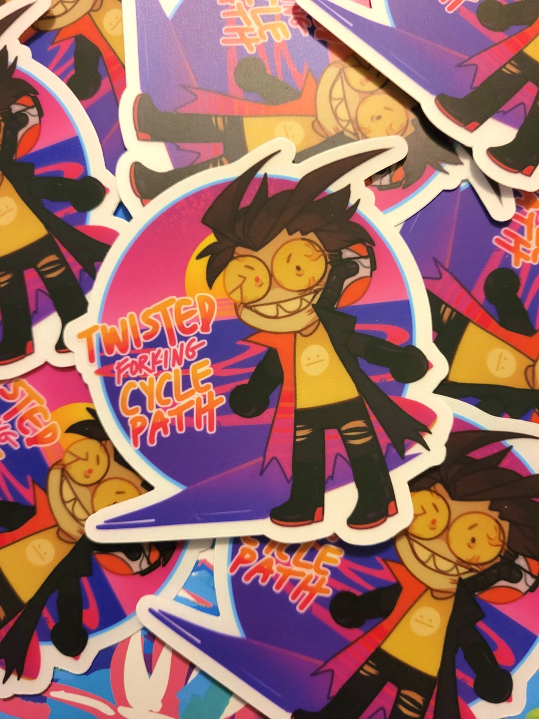 Zib 3" Clear Invader Zim Sticker "twisted Forking Cycle Path" - Etsy