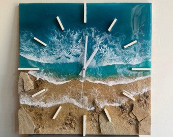 Resin Ocean Wall Clock - Etsy