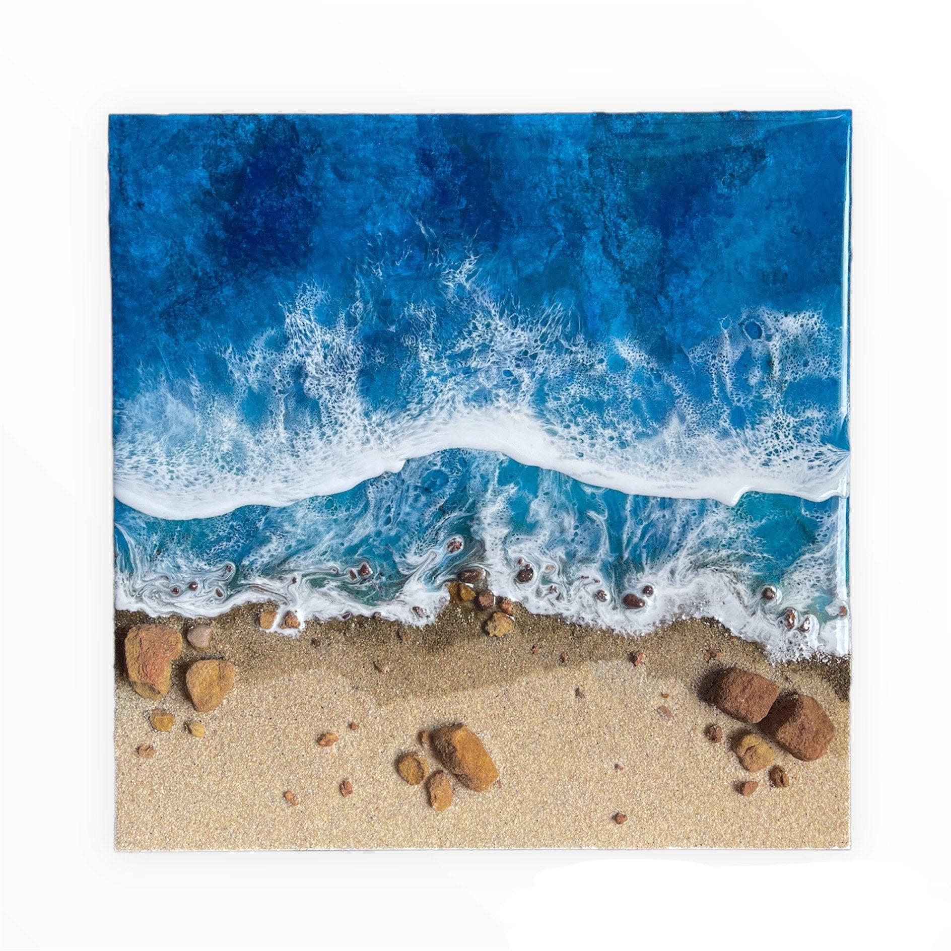 Ocean Resin Art, Sea on the Wall, Resin Beach Art, Resin Ocean Wall Art ...