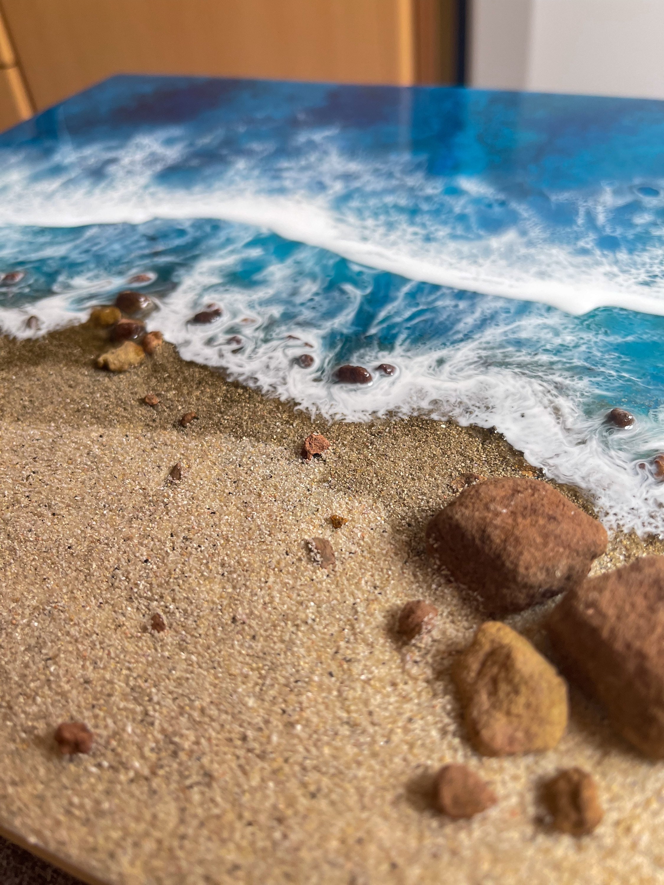 Ocean Resin Art, Sea on the Wall, Resin Beach Art, Resin Ocean Wall Art ...