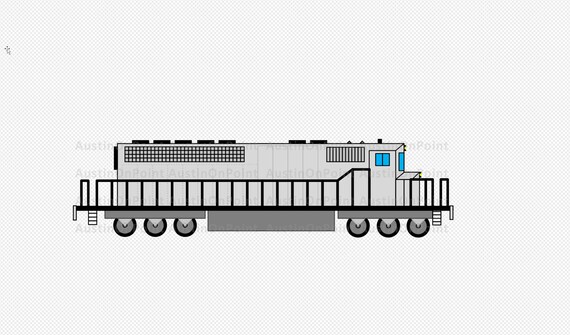 Locomotive Digital Download SVG File Train Railroad - Etsy