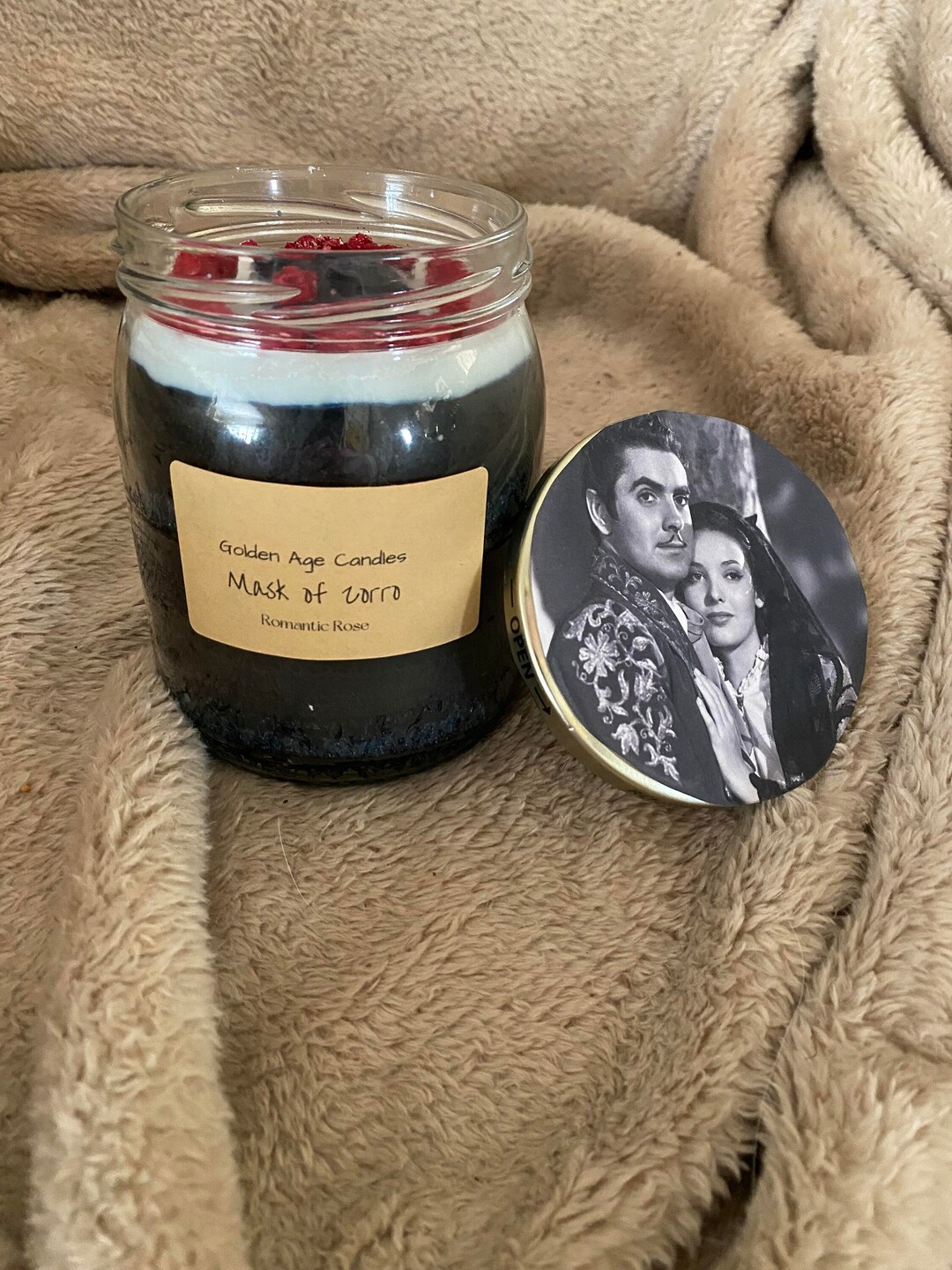 Mask of Zorro Linda Darnell, Tyrone Power Inspired Soy Ice Wax Candle ...