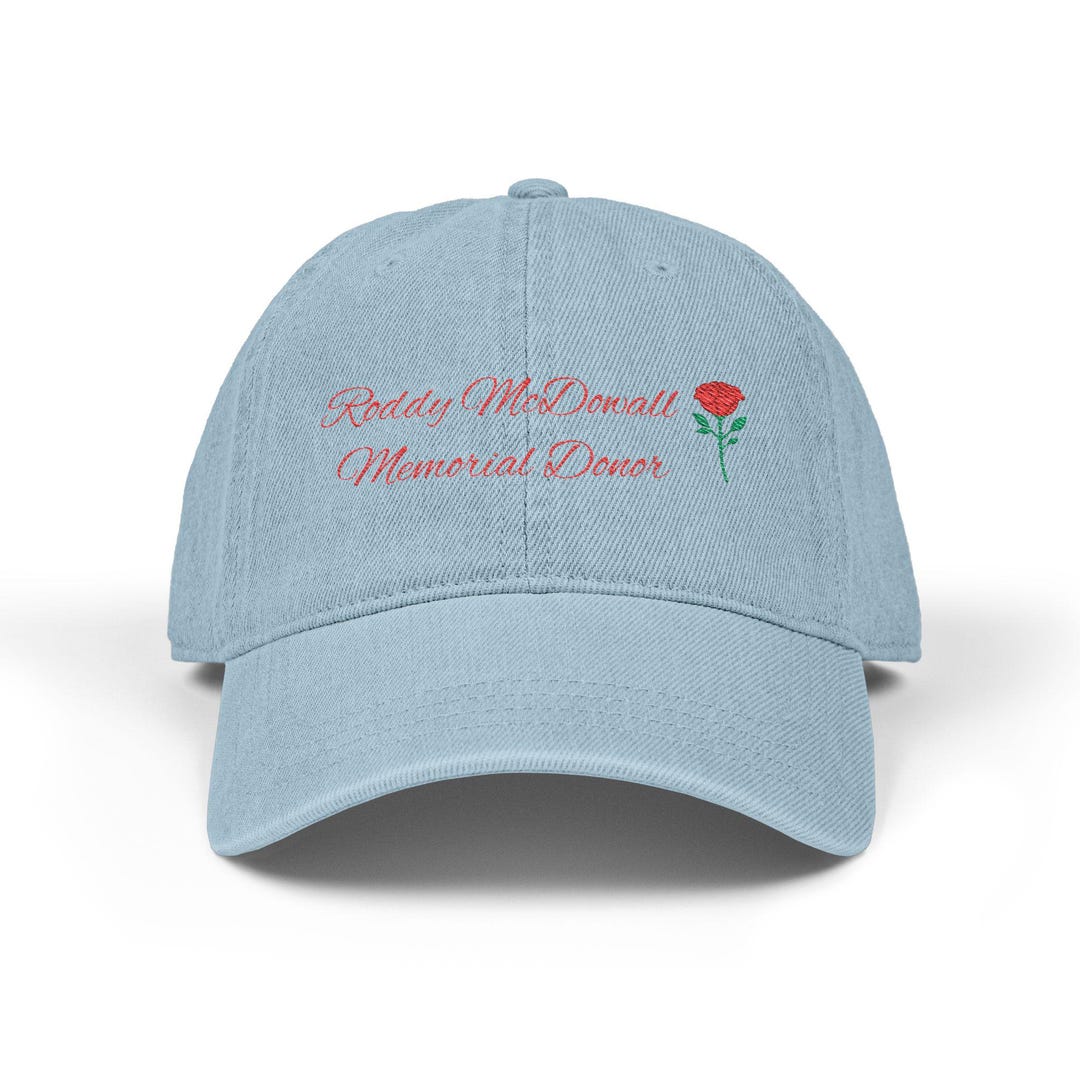 Memorial Donor Embroidered Denim Hat - Etsy