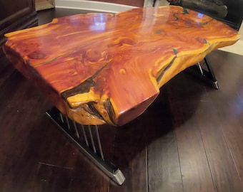 Red Cedar Epoxy Table - Etsy