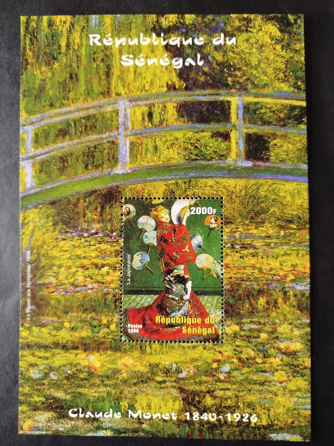 Senegal 1999 Claude Monet Stamp: Rare Vintage Philately - Etsy