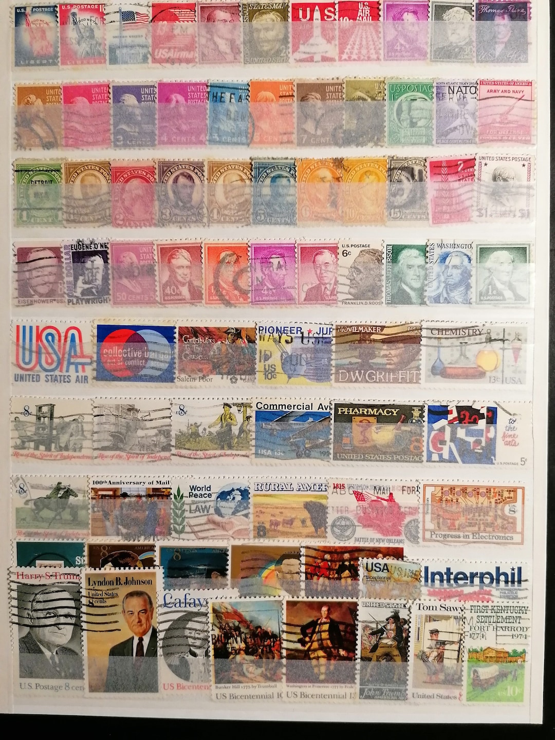 Postage Stamps. USA Compilation, Random Postage Stamps. Philately. - Etsy