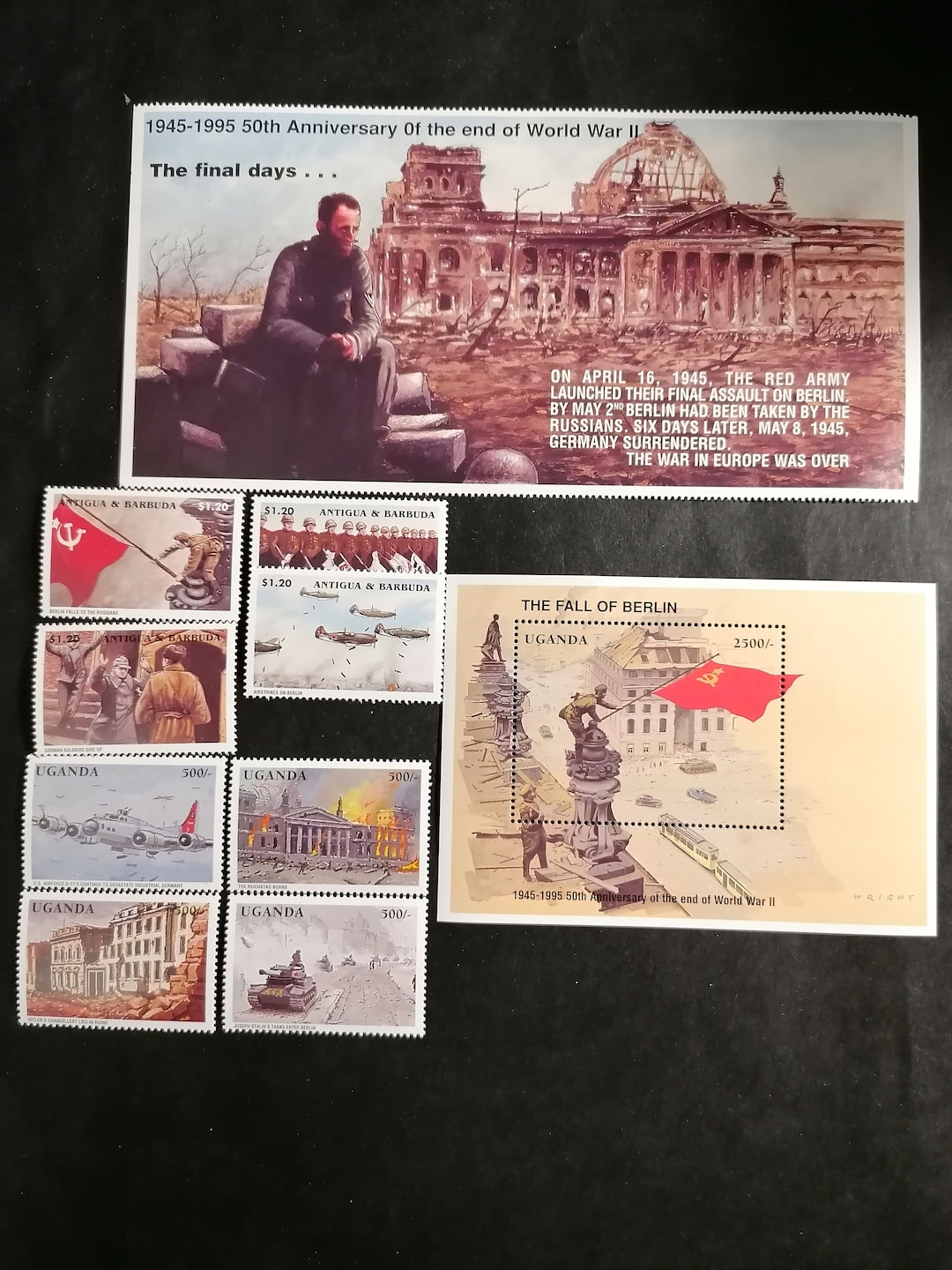 Postage Stamps. WW2 Compilation, Rare Postage Stamps . Uganda, Antigua ...