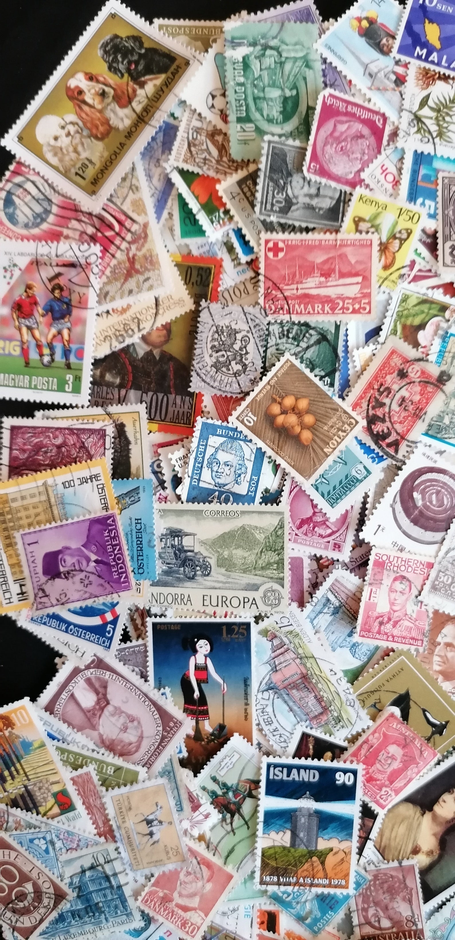 World Postage Stamps, Random Used Vintage World Postage Stamps Postal ...