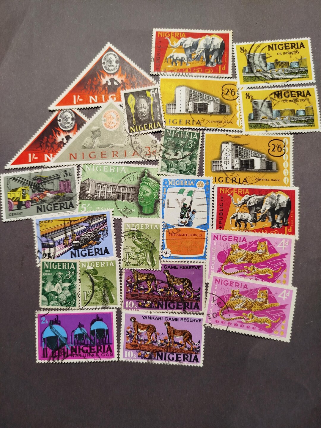 Postage Stamps. Nigeria Postage Stamps. Little, Random Mix. Philately ...