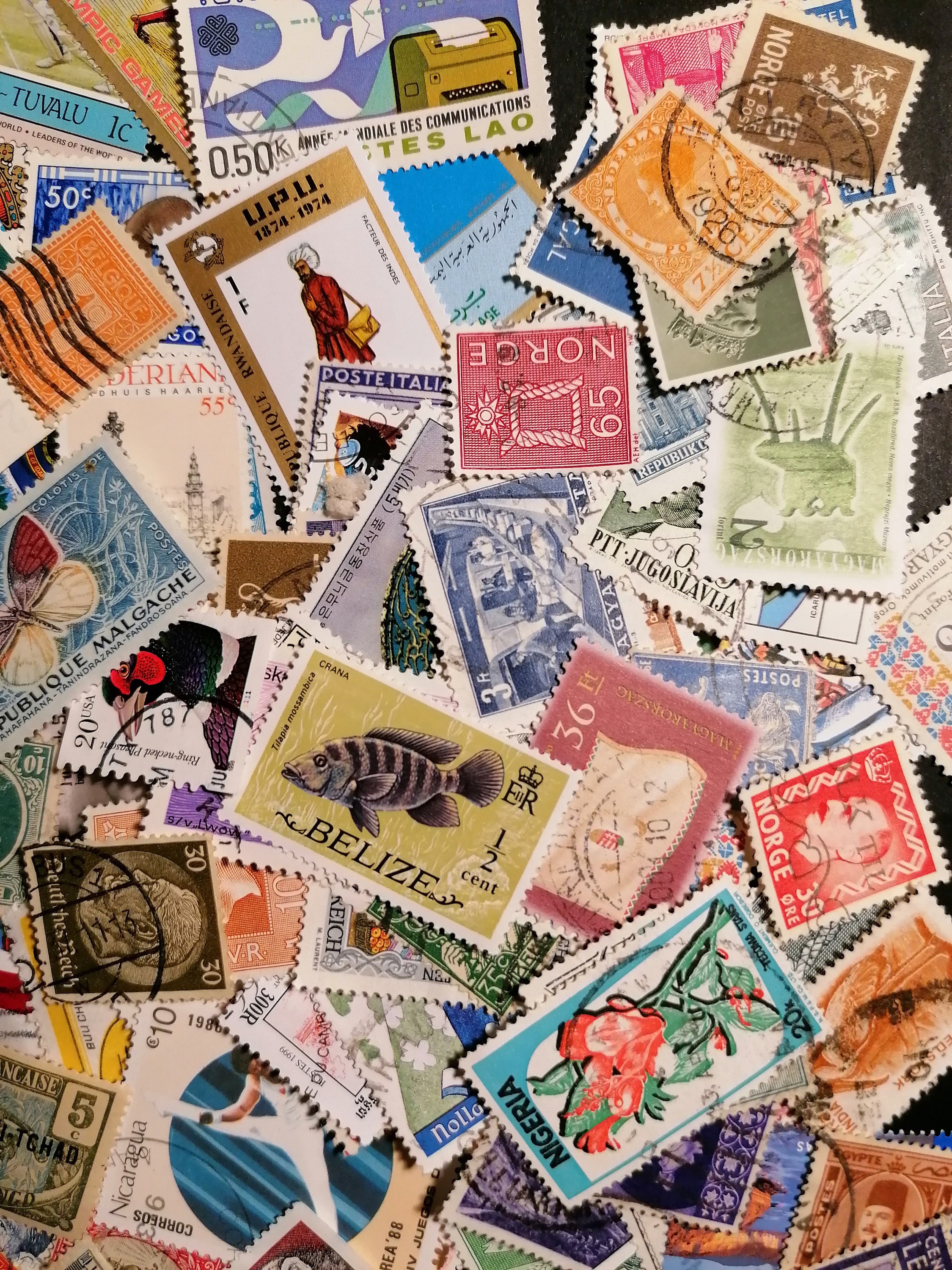 World Postage Stamps Random Used Vintage World Postage - Etsy Australia