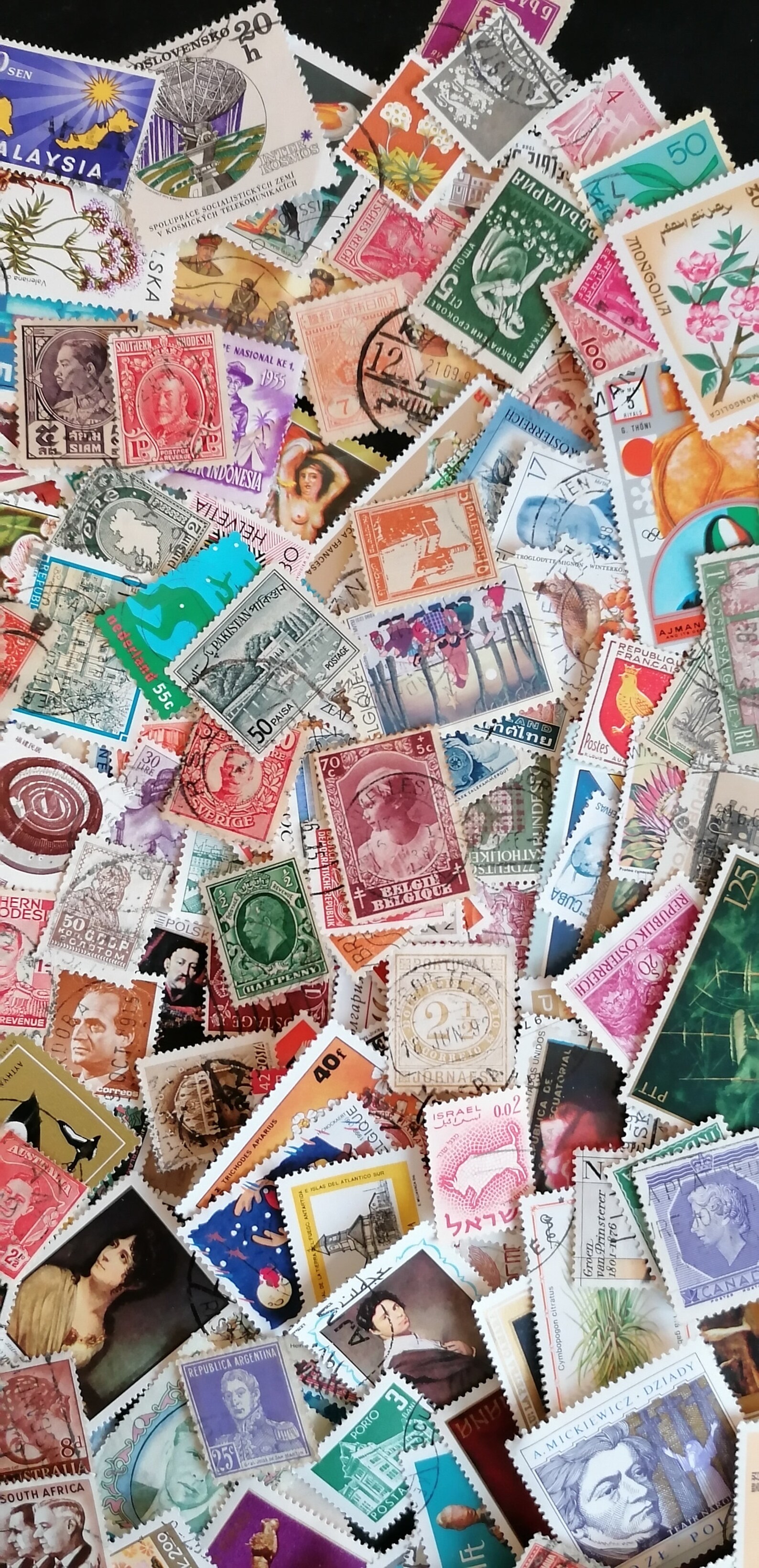 World Postage Stamps, Random Used Vintage World Postage Stamps Postal ...