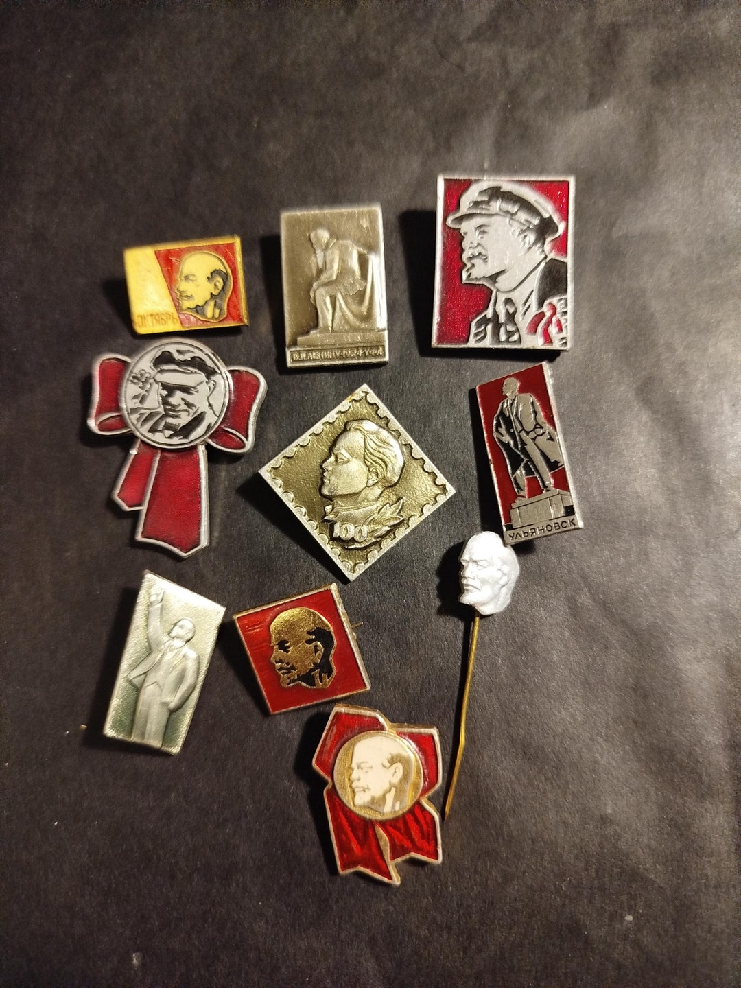 Vintage Metal Soviet Lenin Pins. Soviet Propaganda Pins. - Etsy