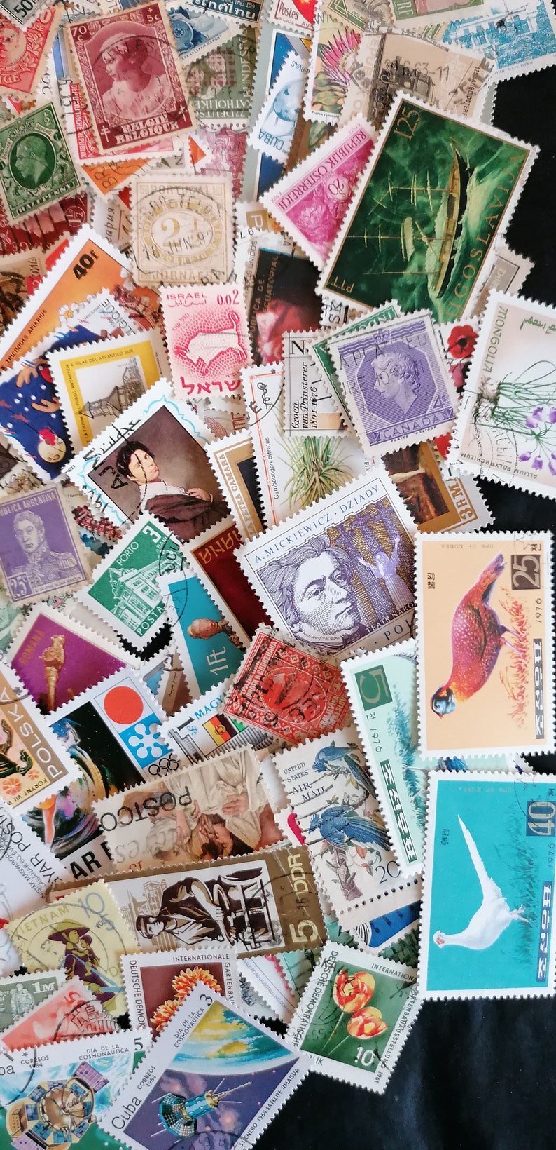 World Postage Stamps, Random Used Vintage World Postage Stamps Postal ...